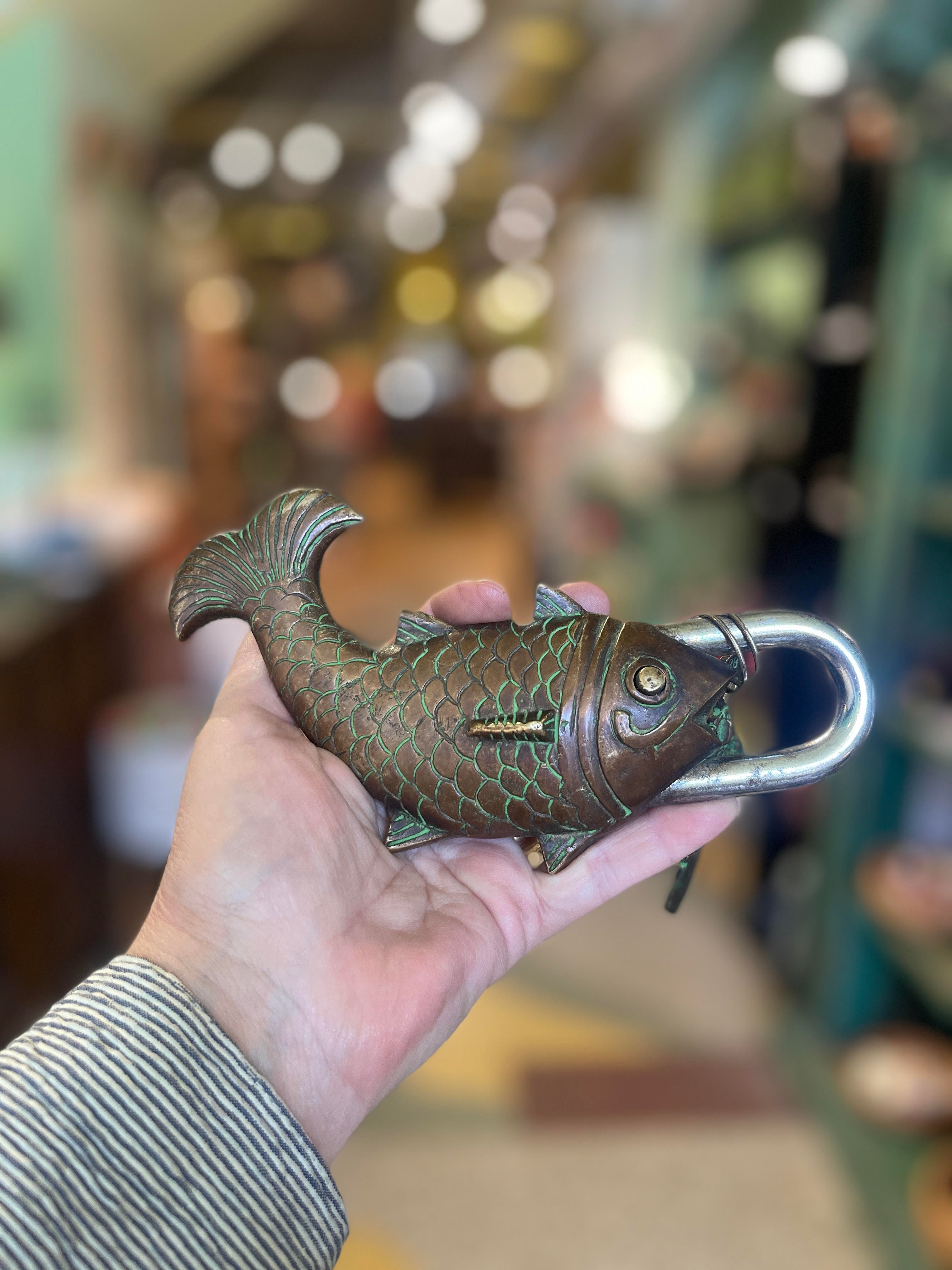 Brass Big Fish Padlock – O'Day Cache